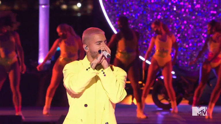VMA Awards 2020: Maluma Serves us Pretty in Atelier Versace and Balmain ...