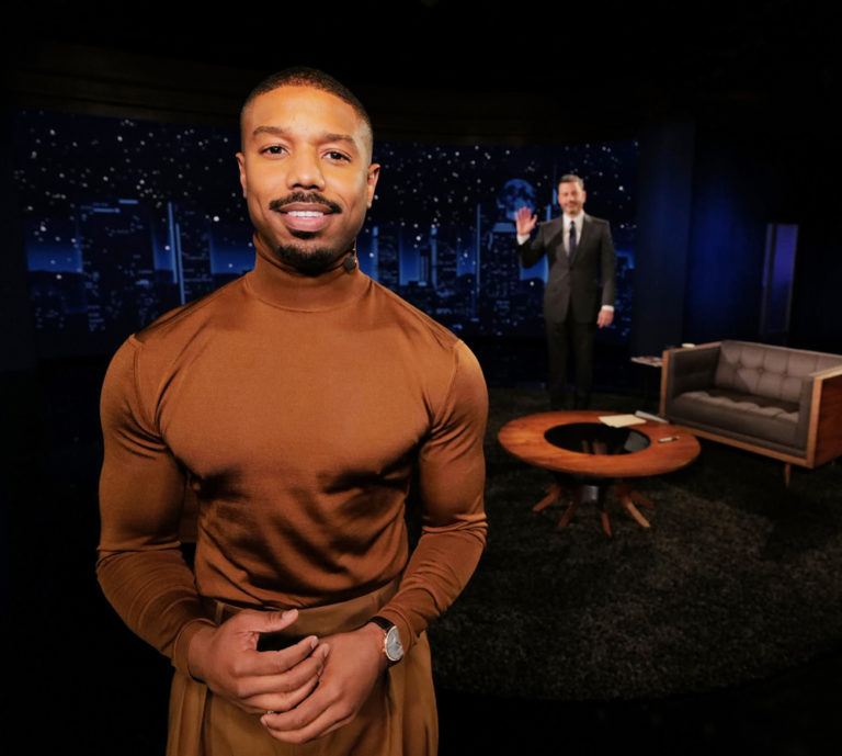 Michael B. Jordan in Valentino on "Jimmy Kimmel Live!" - Tom + Lorenzo