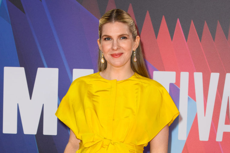 Lily Rabe in Carolina Herrera at BFI London Film Festival's "The Tender ...