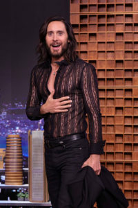 "House of Gucci" Star Jared Leto in Saint Laurent on "The Tonight Show ...