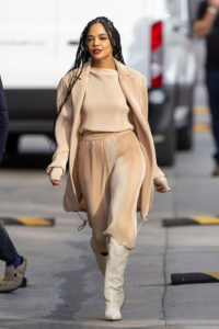 "Passing" Star Tessa Thompson in Cong Tri at "Jimmy Kimmel Live!" - Tom ...