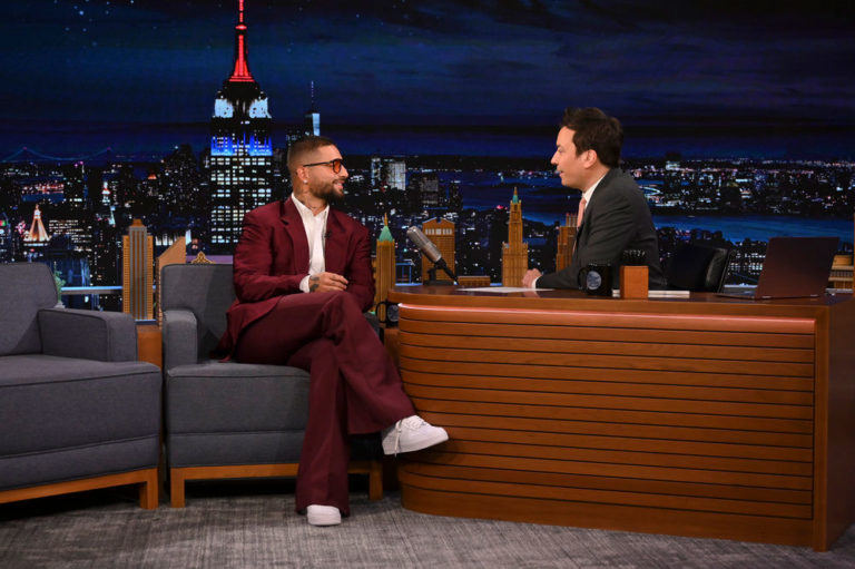 "Marry Me" Star Maluma in Versace on "The Tonight Show Starring Jimmy ...