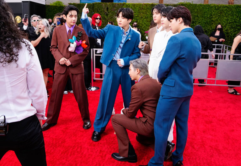 Grammys 2022: BTS in Louis Vuitton - Tom + Lorenzo