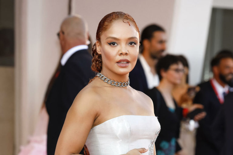 Venice Film Festival 2022: Tessa Thompson in Armani Privé at the ...