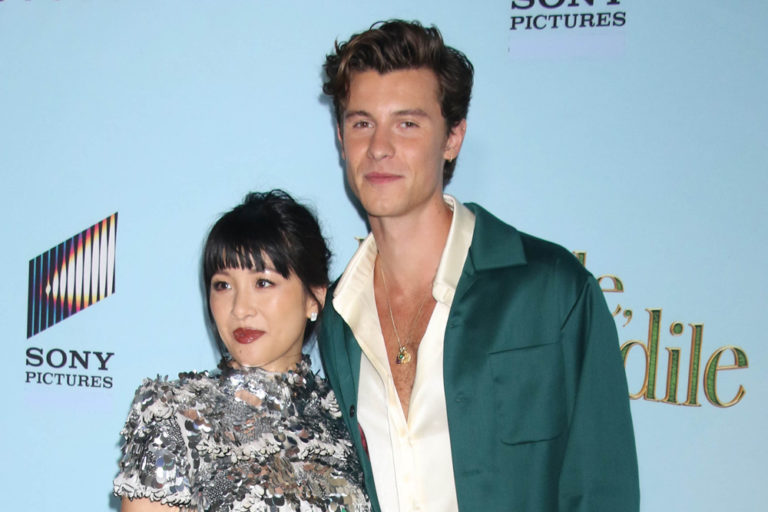 Constance Wu and Shawn Mendes at the LYLE, LYLE, CROCODILE Premiere ...