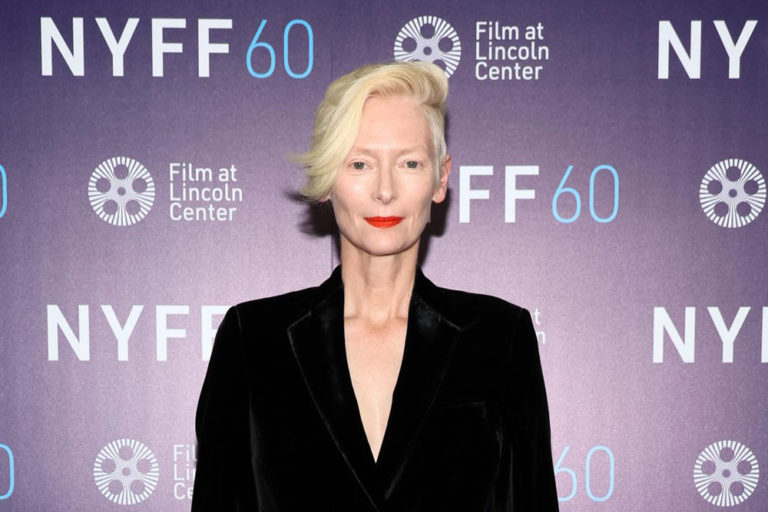 Tilda Swinton in Schiaparelli at the New York Film Festival THE ETERNAL ...