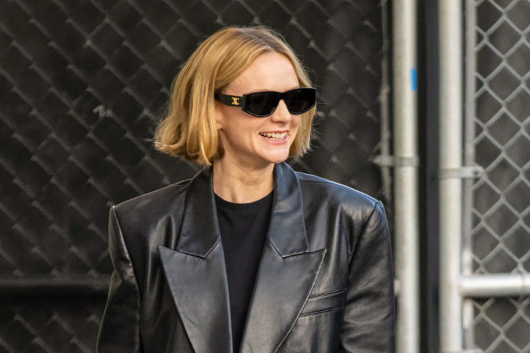 SHE SAID Star Carey Mulligan in Khaite at JIMMY KIMMEL LIVE! - Tom ...