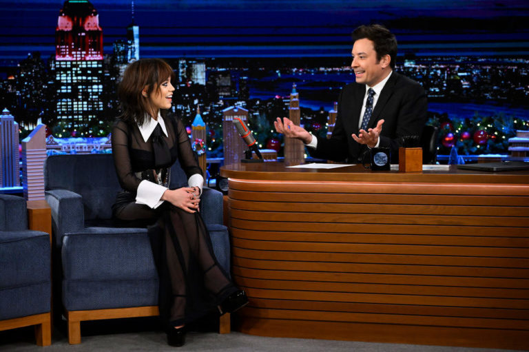 WEDNESDAY Jenna Ortega in Dolce & Gabbana on THE TONIGHT SHOW STARRING ...