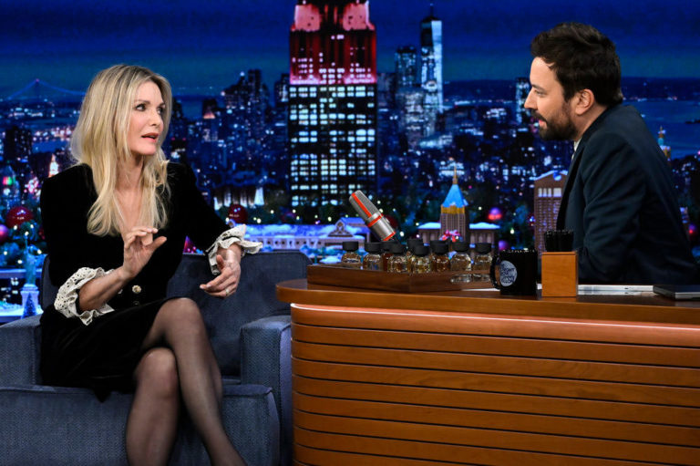ANT-MAN AND THE WASP: QUANTUMANIA Star Michelle Pfeiffer in Saint Laurent on THE TONIGHT SHOW ...