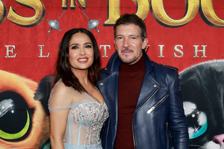 Salma Hayek and Antonio Banderas at the PUSS IN BOOTS: THE LAST WISH New York Premiere - Tom ...