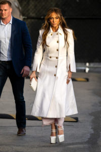 SHOTGUN WEDDING Star Jennifer Lopez at Jimmy Kimmel Live! - Tom + Lorenzo