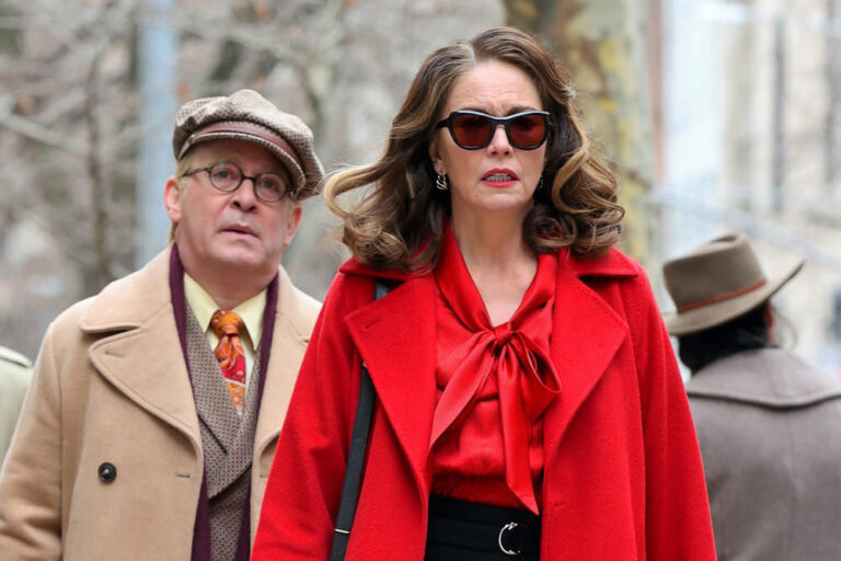 Diane Lane and Tom Hollander Filming FEUD-CAPOTE'S WOMEN - Tom + Lorenzo