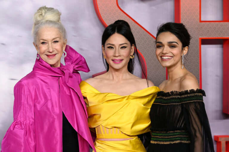 Helen Mirren, Lucy Liu and Rachel Zegler at the SHAZAM! FURY OF THE GODS London Premiere - Tom ...