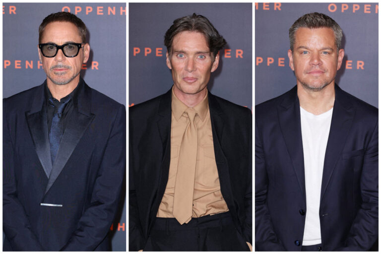 Cillian Murphy, Matt Damon and Robert Downey Jr. at the OPPENHEIMER ...