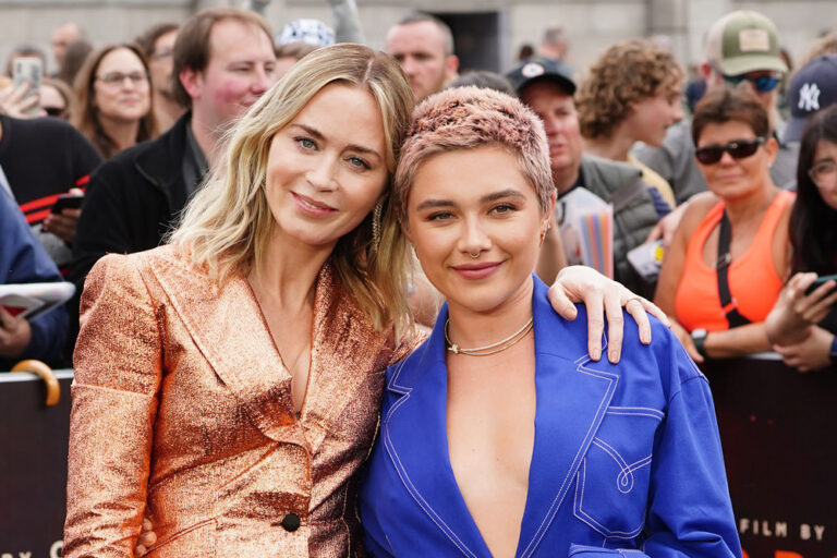 Emily Blunt and Florence Pugh at the OPPENHEIMER London Photo Call ...