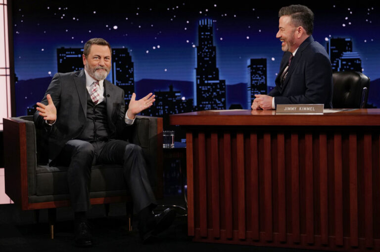 CIVIL WAR Star Nick Offerman on JIMMY KIMMEL LIVE! - Tom + Lorenzo