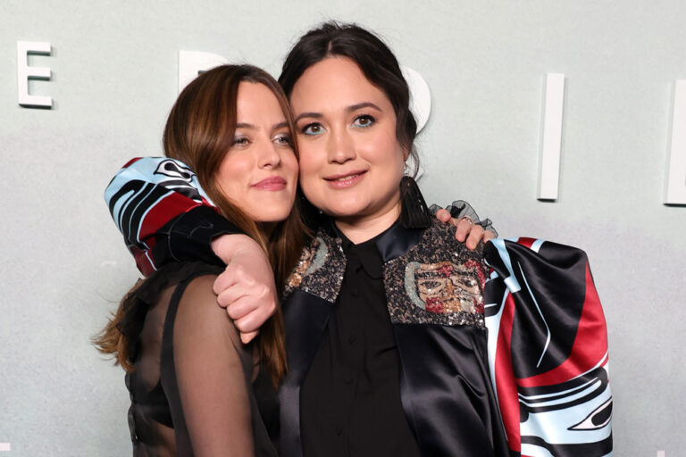 Riley Keough and Lily Gladstone at the UNDER THE BRIDGE Los Angeles Premiere - Tom + Lorenzo