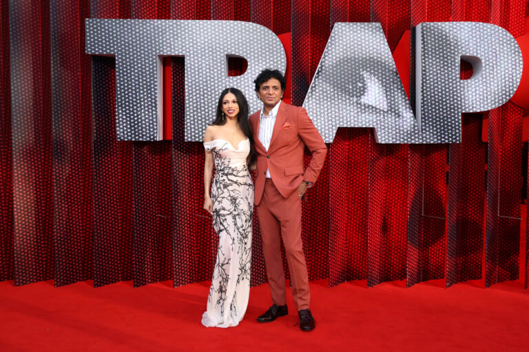 M. Night Shyamalan, Saleka and Josh Hartnett at the TRAP London Special ...