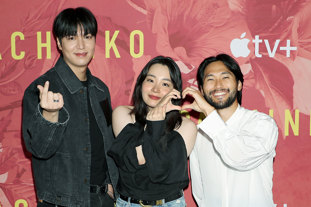 Lee Min-ho, Kim Min-ha and Jin Ha at the PACHINKO Season 2 New York ...