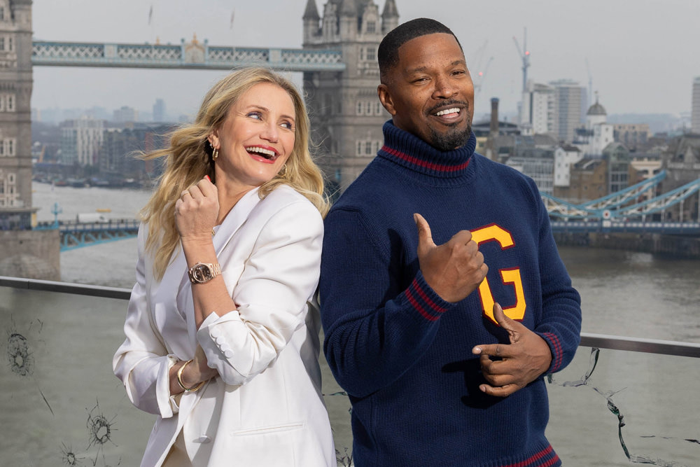 Cameron Diaz and Jamie Foxx at the BACK IN ACTION London Photo Call ...