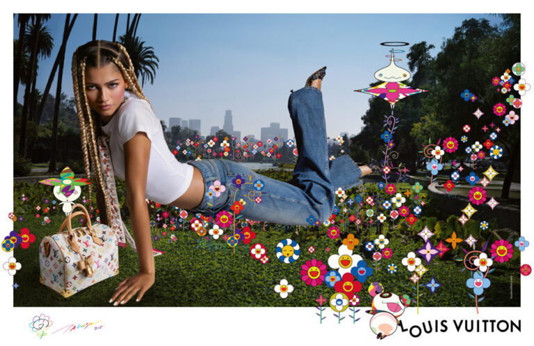 Zendaya for Louis Vuitton x Takashi Murakami Capsule Collection Ad Campaign - Tom + Lorenzo