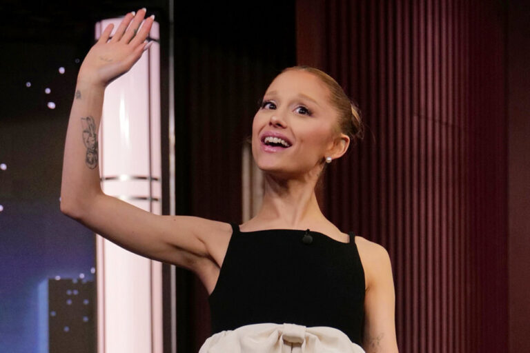 WICKED STAR Ariana Grande in Celine on JIMMY KIMMEL LIVE! - Tom + Lorenzo