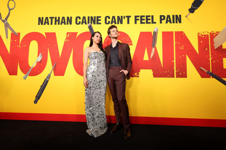 Amber Midthunder and Jack Quaid at the NOVOCAINE Los Angeles Premiere ...