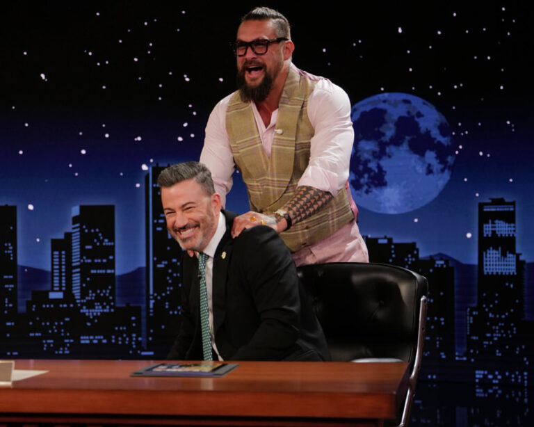 A MINECRAFT MOVIE Star Jason Momoa on JIMMY KIMMEL LIVE! - Tom + Lorenzo