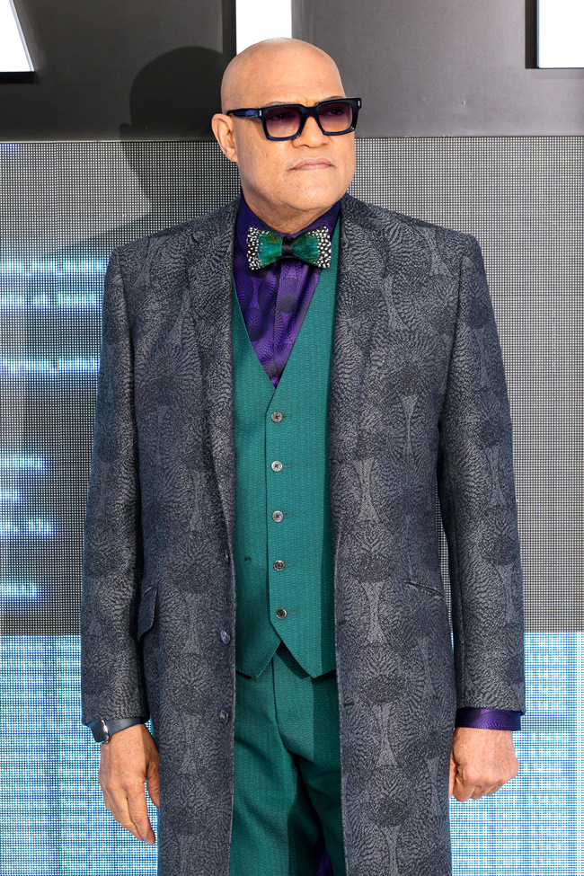 Laurence Fishburne, Caitriona Balfe and Rami Malek at THE AMATEUR ...