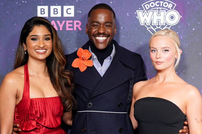 Varada Sethu, Ncuti Gatwa and Millie Gibson at the DOCTOR WHO Season 2 London Premiere - Tom ...