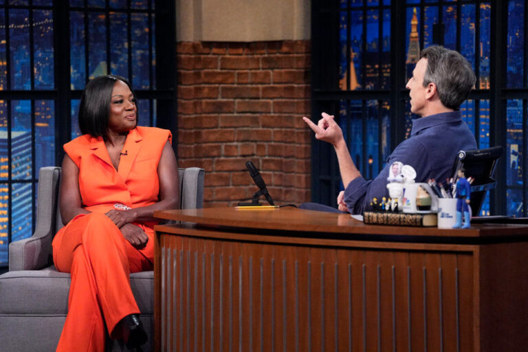 G20 Star Viola Davis in David Koma on LATE NIGHT WITH SETH MEYERS - Tom + Lorenzo