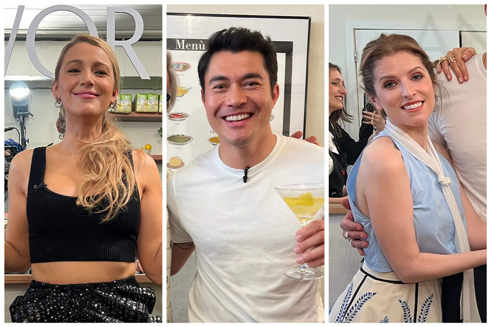 Anna Kendrick, Blake Lively, and Henry Golding at ANOTHER SIMPLE FLAVOR ...