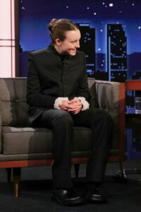 THE LAST OF US Star Bella Ramsey in Alexander McQueen on JIMMY KIMMEL ...