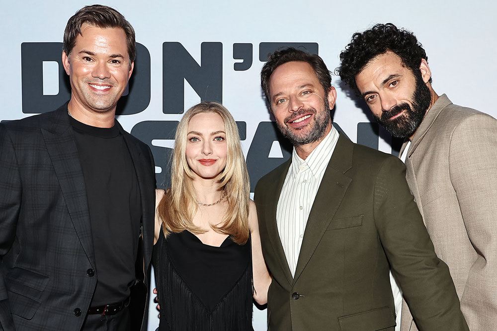 Andrew Rannells, Amanda Seyfried, Nick Kroll, and Morgan Spector at the I DON'T UNDERSTAND YOU ...