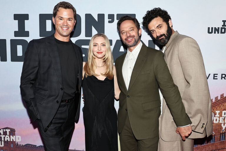 Andrew Rannells, Amanda Seyfried, Nick Kroll, and Morgan Spector at the I DON'T UNDERSTAND YOU ...