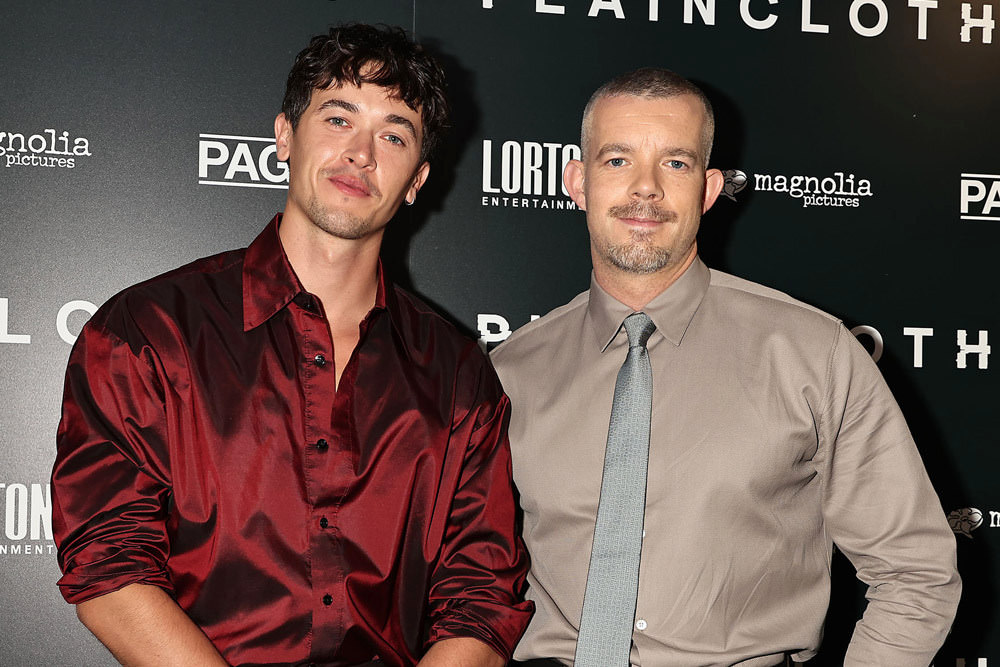 Tom Blyth and Russell Tovey at the PLAINCLOTHES New York Premiere - Tom ...