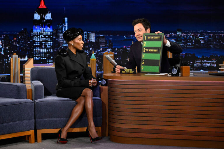 WICKED: FOR GOOD Star Cynthia Erivo in Schiaparelli on THE TONIGHT SHOW ...
