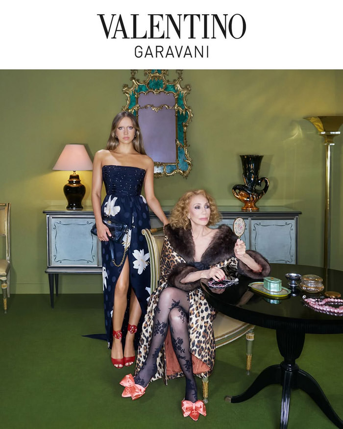 Dakota Johnson, Marisa Berenson and Tate McRae for Valentino's Cruise 2026 Ad Campaign - Tom ...