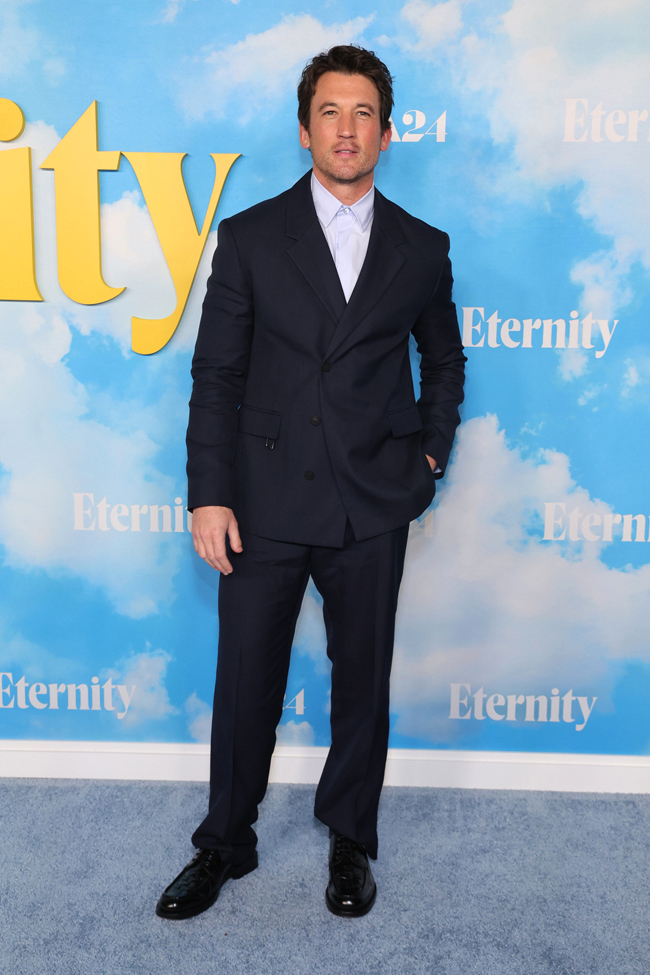 Elizabeth Olsen, Miles Teller, John Early, and Da'Vine Joy Randolph at the ETERNITY Los Angeles ...