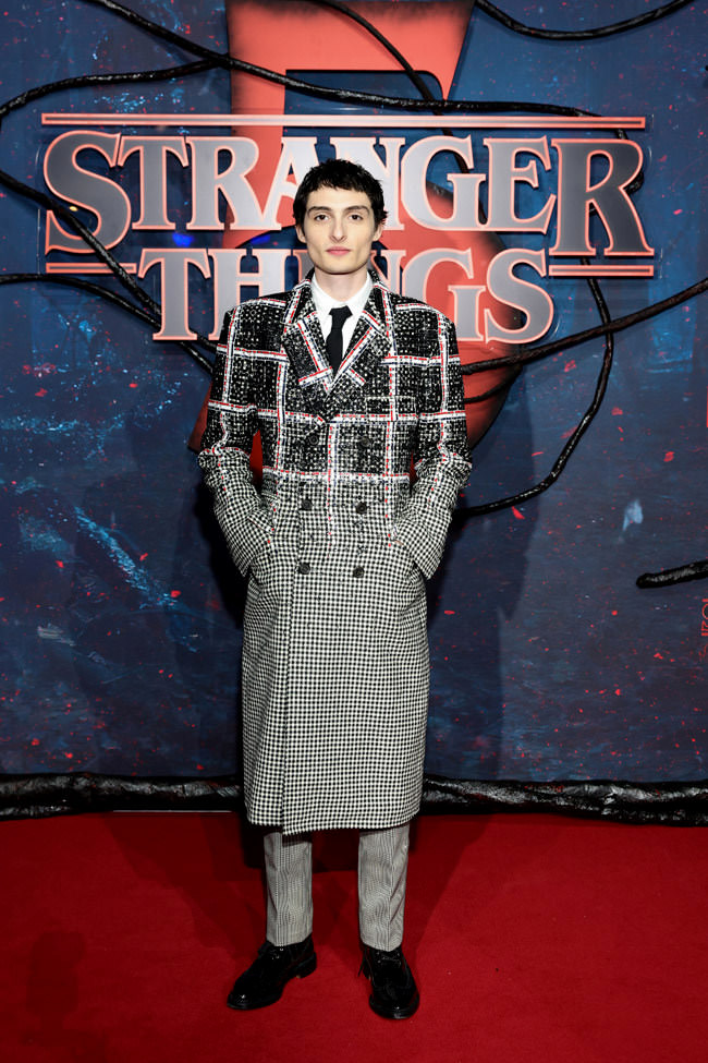 Finn Wolfhard, Gaten Matarazzo, Caleb McLaughlin, and Noah Schnapp at the STRANGER THINGS Berlin ...