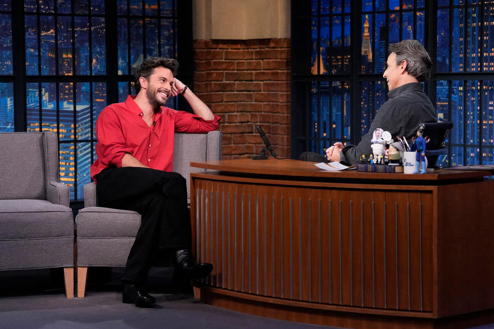 WICKED: FOR GOOD Star Jonathan Bailey on LATE NIGHT WITH SETH MEYERS - Tom + Lorenzo