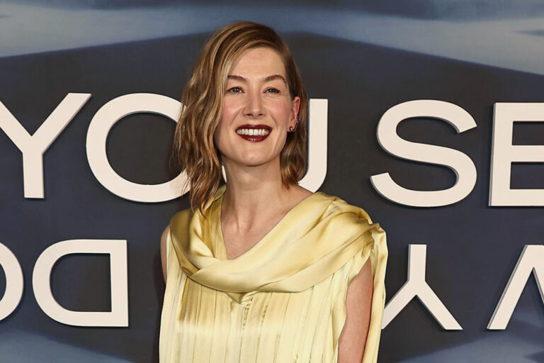Rosamund Pike in Dior Couture at the NOW YOU SEE ME: NOW YOU DON’T New ...