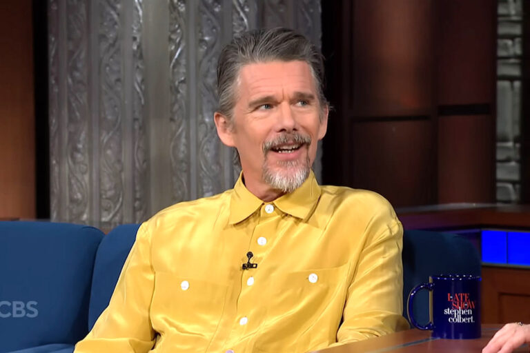 BLUE MOON star Ethan Hawke on THE LATE SHOW WITH STEPHEN COLBERT - Tom ...