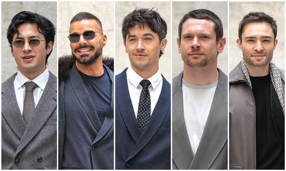 Milan Fashion Week Front Row: Giorgio Armani Fall 2026 Menswear Fashion ...