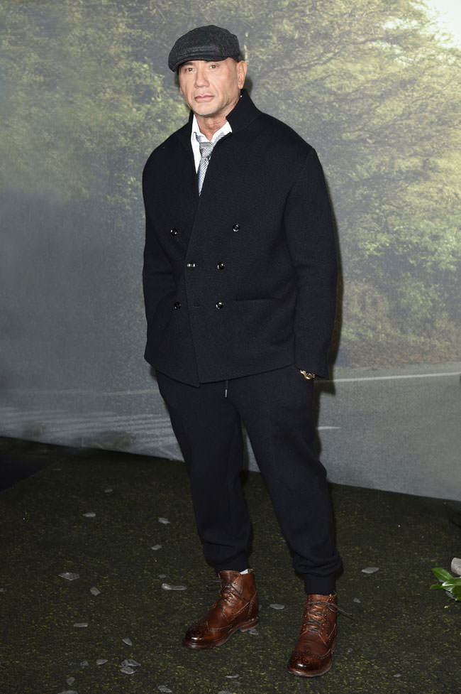 Jason Momoa, Adria Arjona and Dave Bautista at THE WRECKING CREW London ...