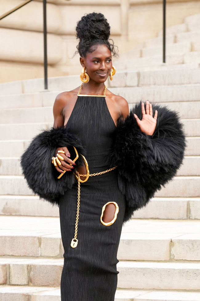 Paris Fashion Week Front Row: Jodie Turner-Smith at the Schiaparelli ...
