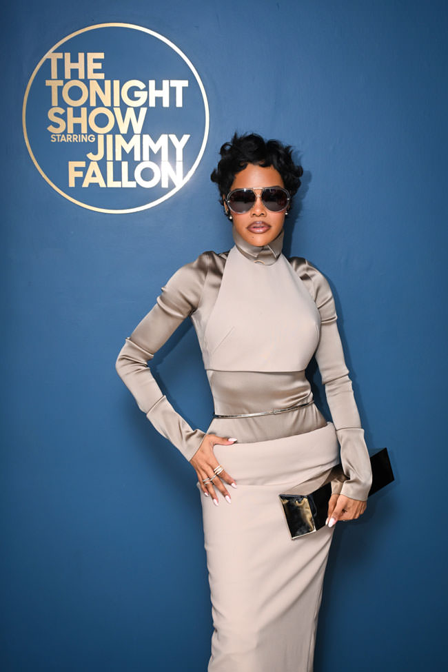 ONE BATTLE AFTER ANOTHER Star Teyana Taylor in Mugler on THE TONIGHT ...