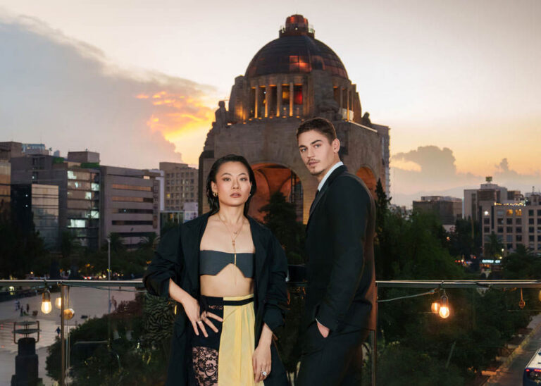 Zine Tseng and Hero Fiennes Tiffin at the YOUNG SHERLOCK Mexico City ...