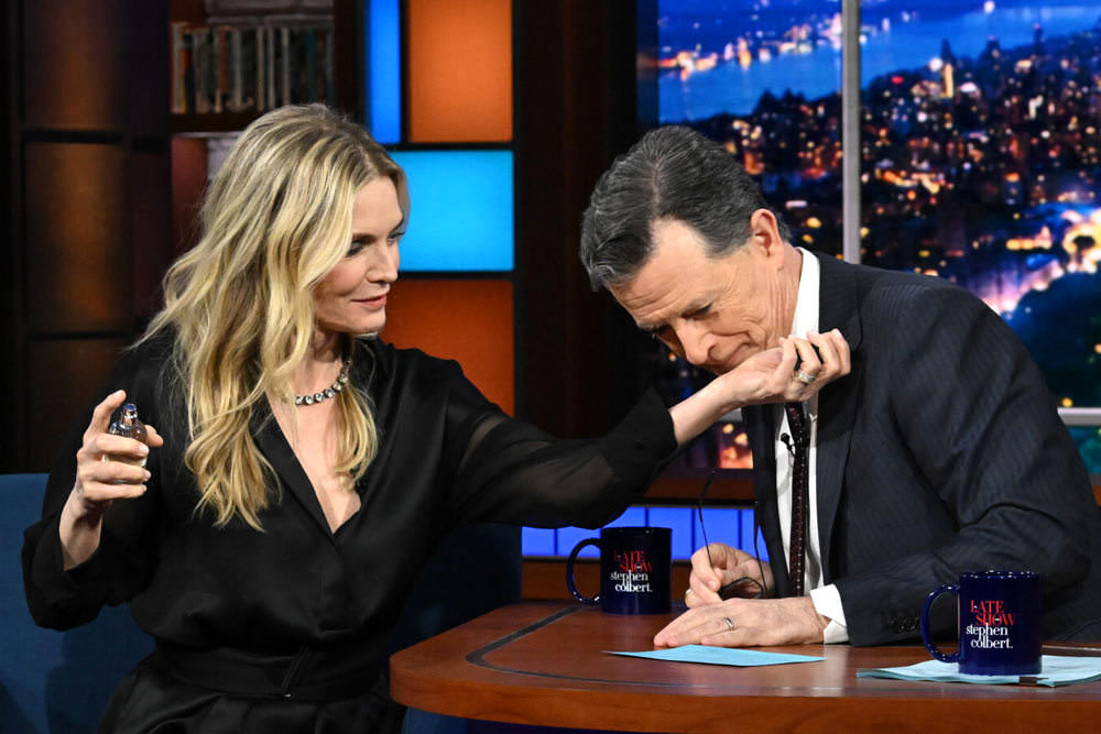 Michelle Pfeiffer Promotes ‘The Madison’ on ‘The Late Show’ – Style ...
