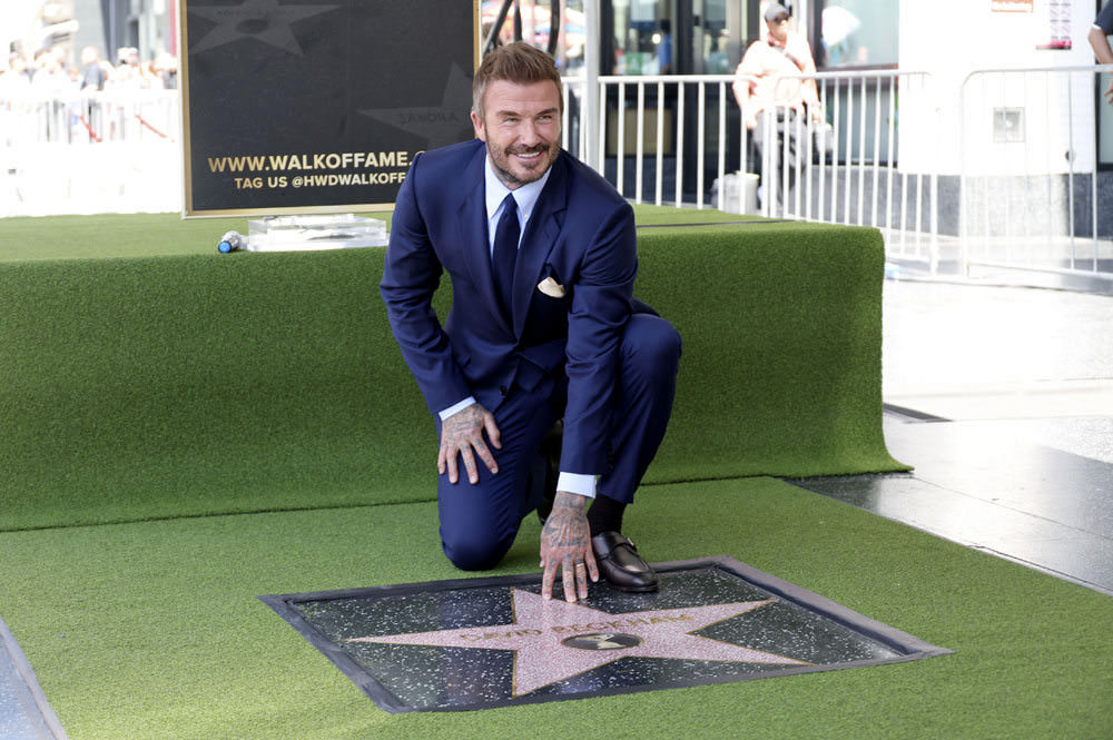 David Beckham Honored with a Star on the Hollywood Walk of Fame - Tom ...